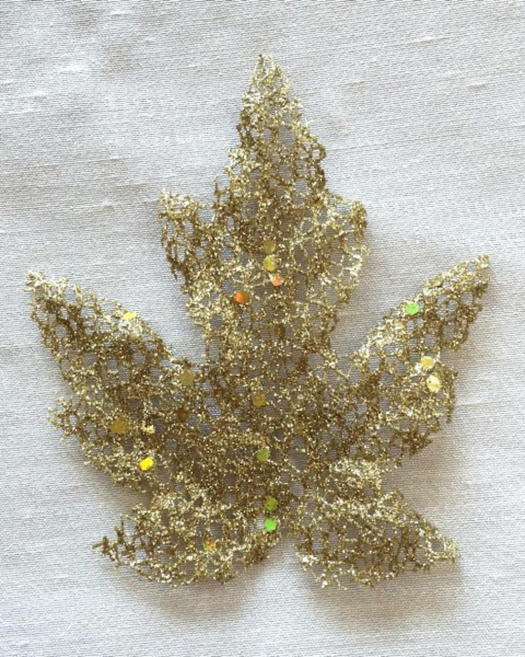 Gold Metallic Leaves, Set of 12 Leaves, 5 Inches Tall - Etsy