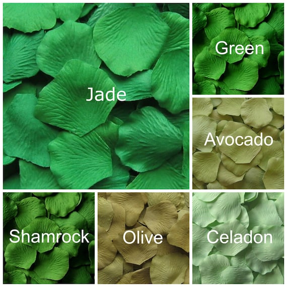 Silk Rose Petals 1200 Dark Green Petals - Etsy