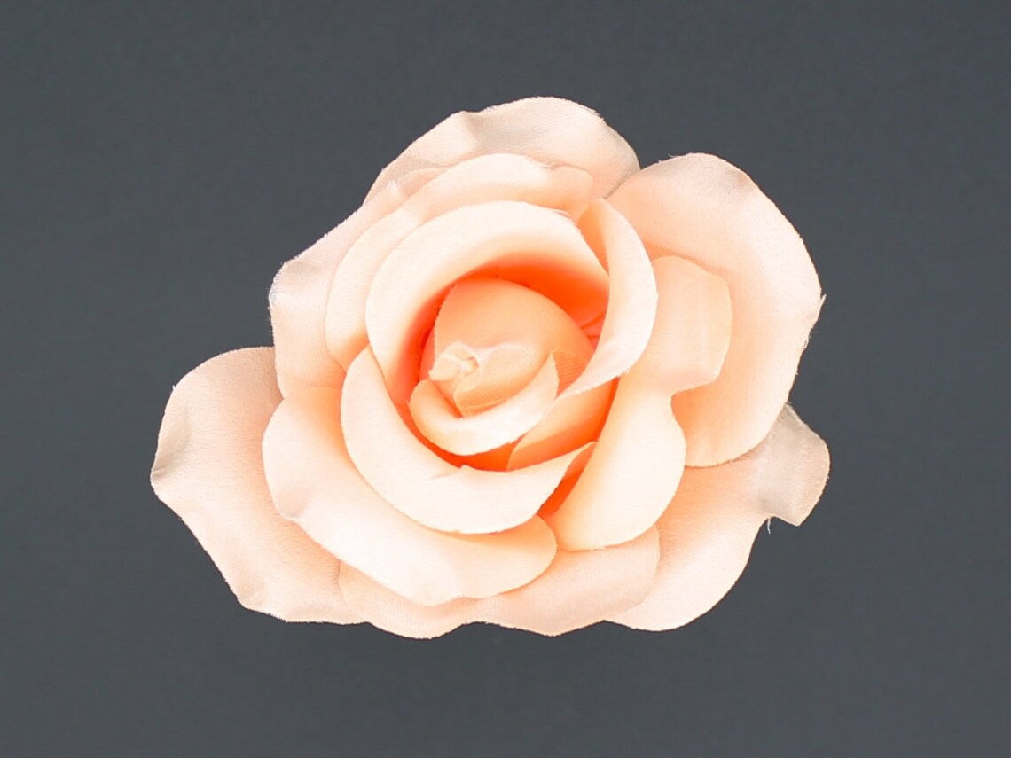 Silk Rose Heads 12pcs Peach Artificial Flowers - Etsy