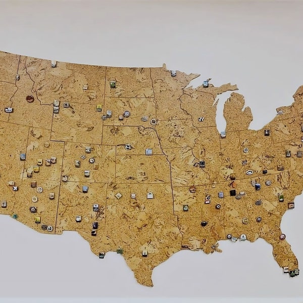 Giant Wall Map of United States - Etsy