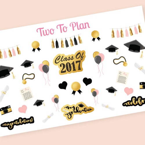 Graduation Countdown Planner Stickers Numbers Days Until | Etsy