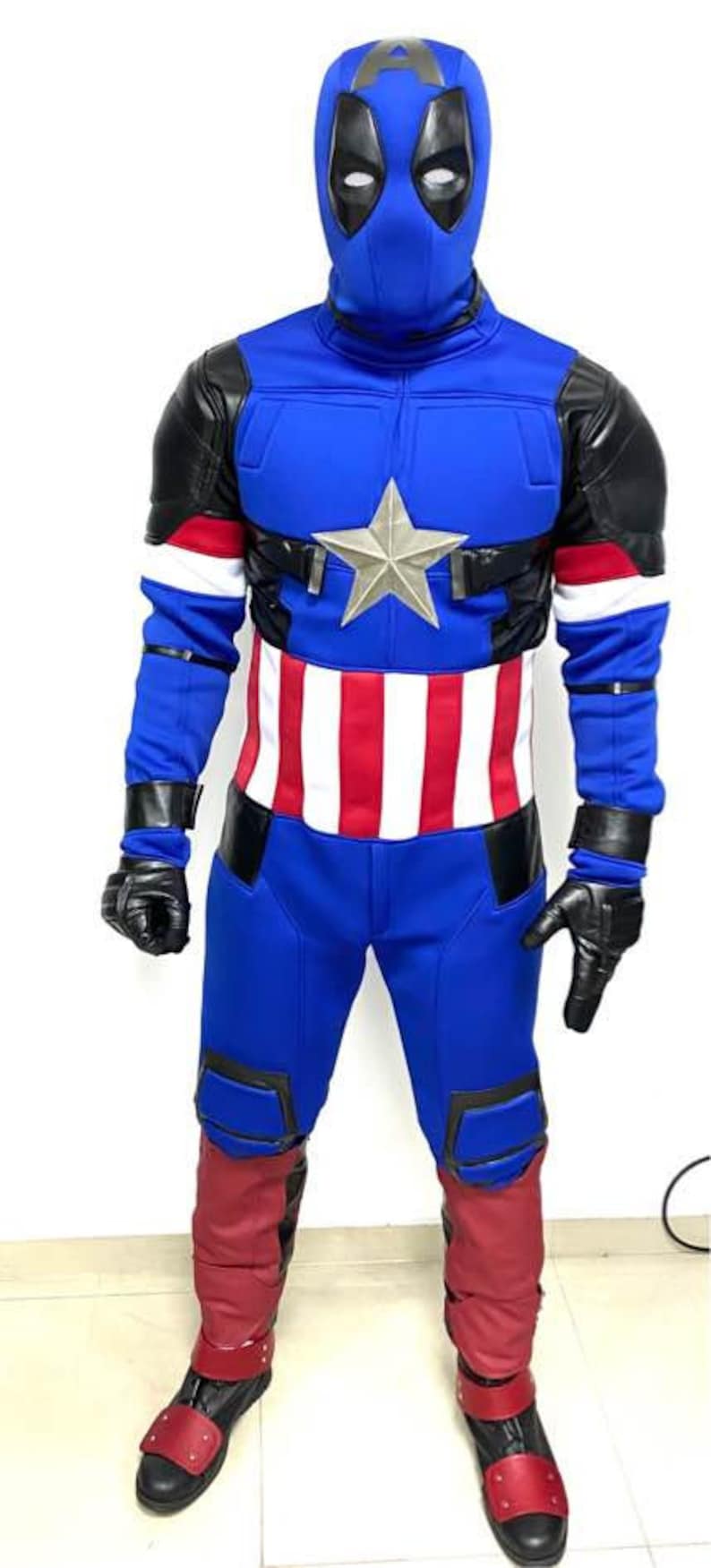 Captain Deadpool blue costume cosplay costume made to | Etsy