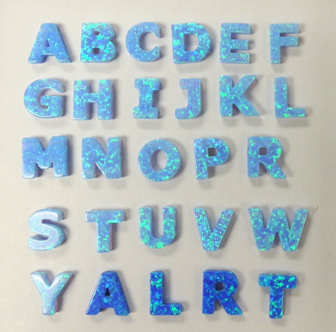 Opal Alphabet Letter, DIY Jewelry, Initial Beads, Initial Necklace - Etsy