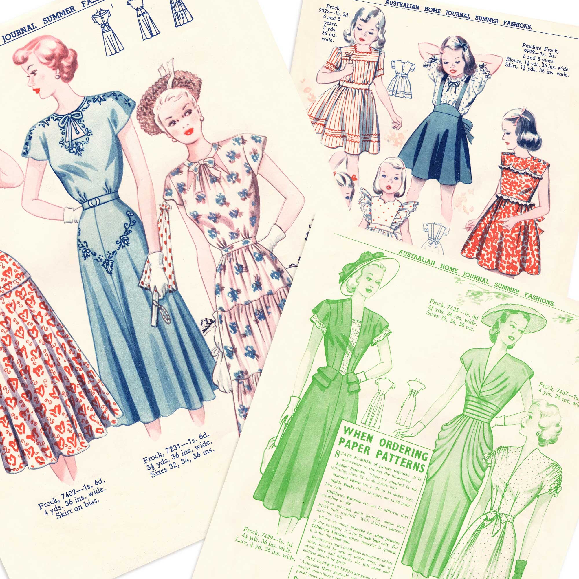 1940s Australian Home Journal Catalog [DIGITAL/PDF] Summer Fashions ...