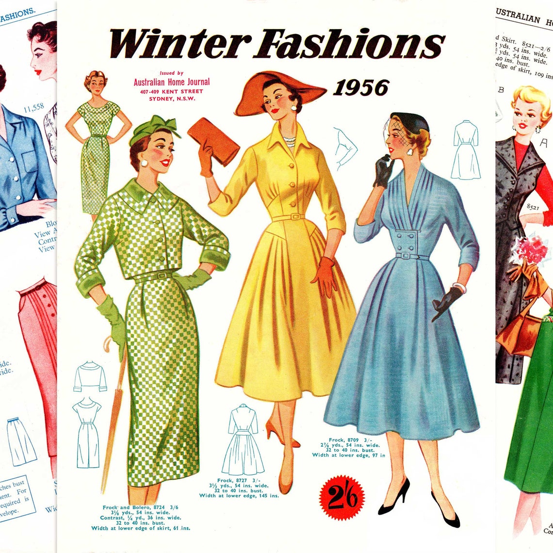 1950s Australian Home Journal Catalog [DIGITAL/PDF] Winter Fashions ...