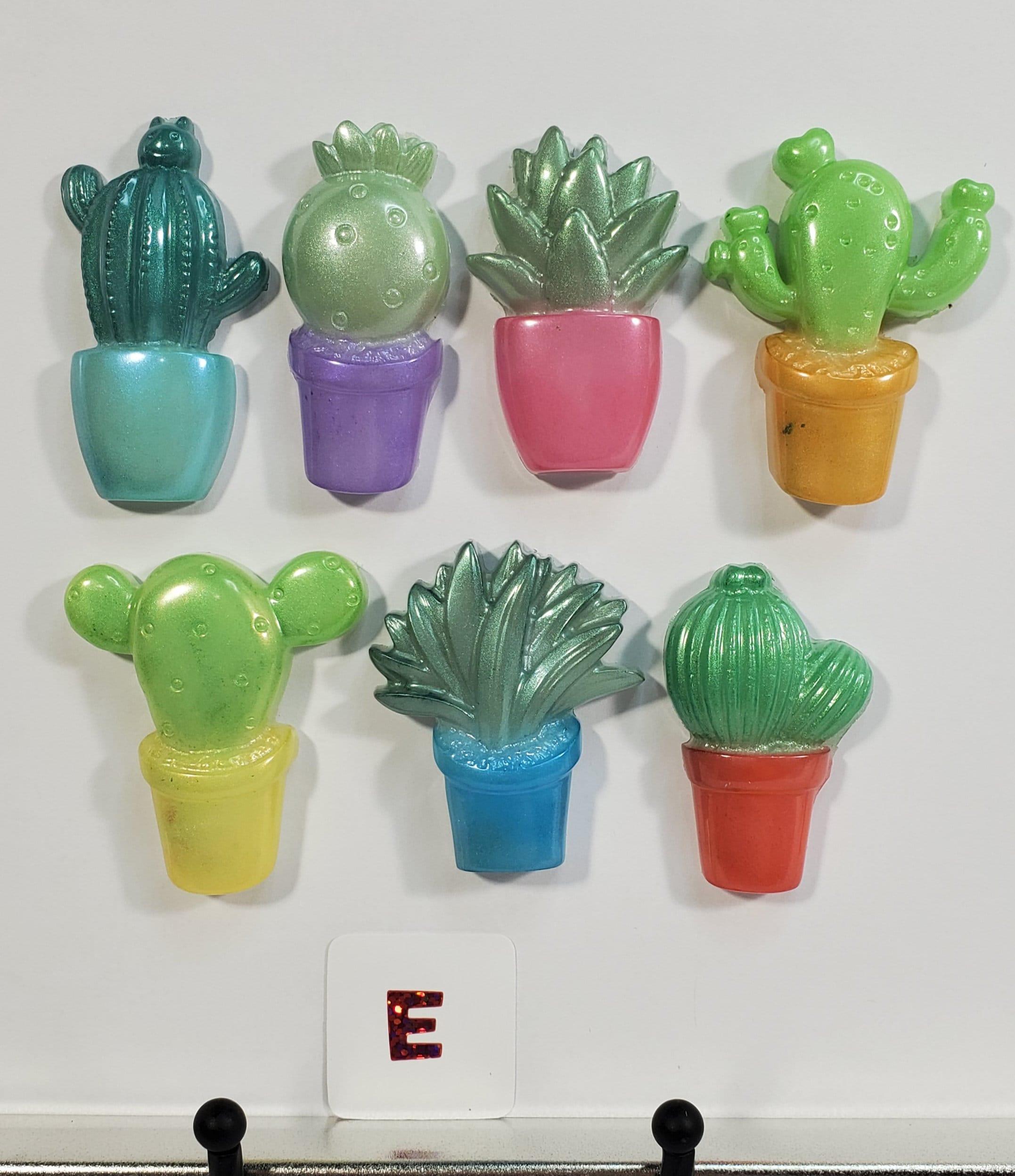 Cactus Magnets, 7 Piece Set, Refrigerator Magnet, Office, Succulent ...