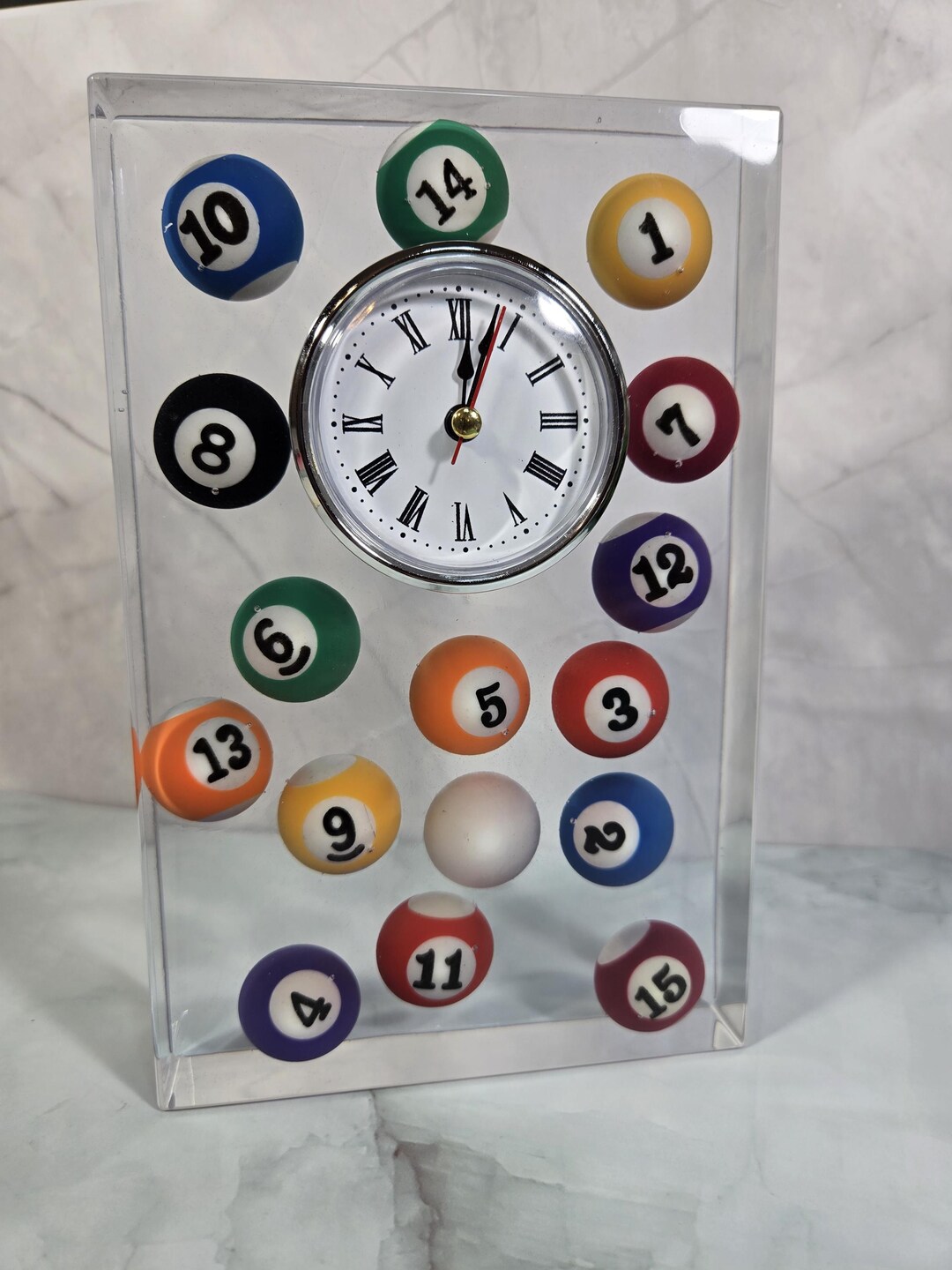 Billiard Ball Clock: Novelty Tabletop Decor - Etsy