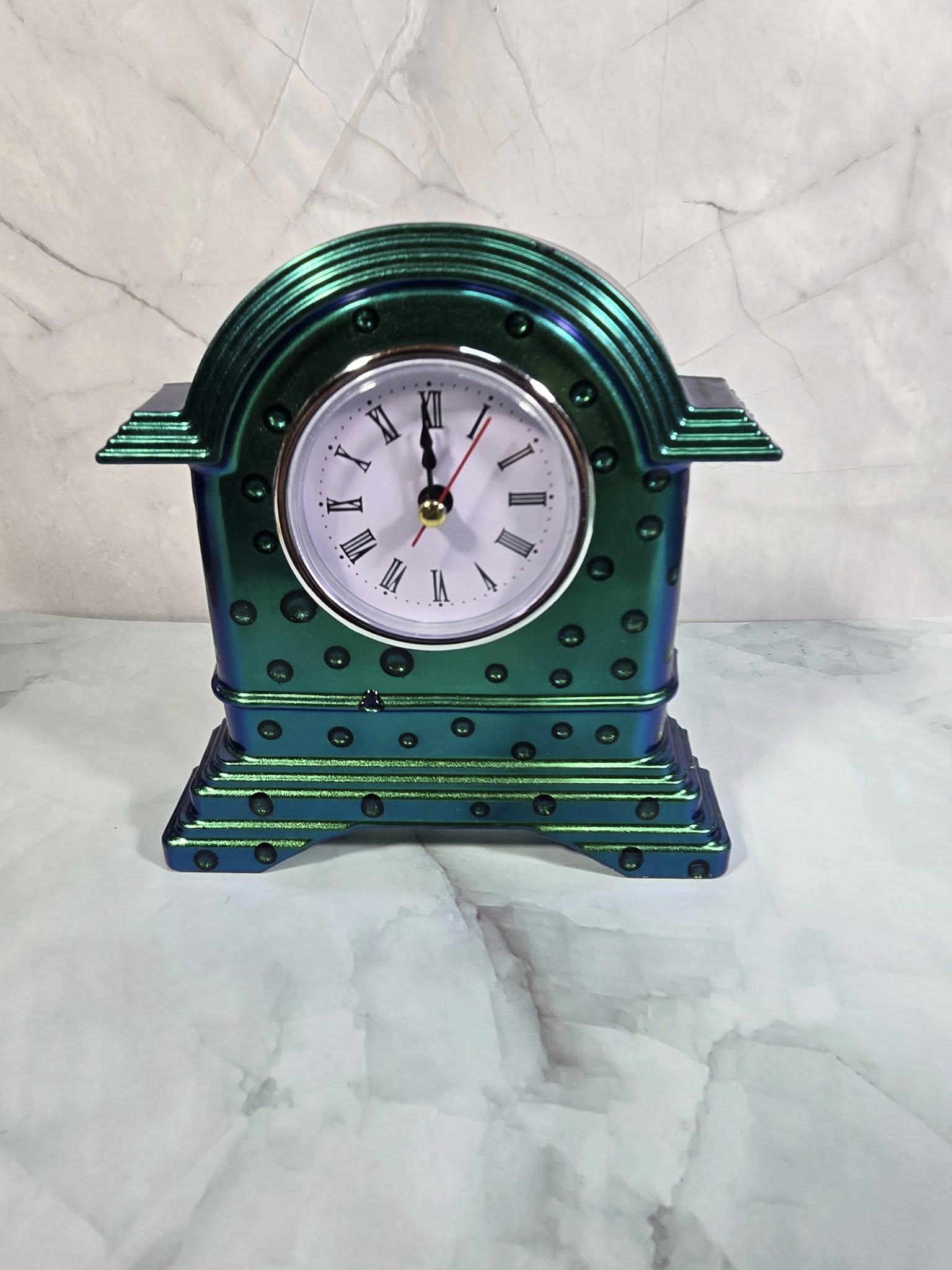 Handmade Resin Mantel Clock: Unique Table Decor - Etsy