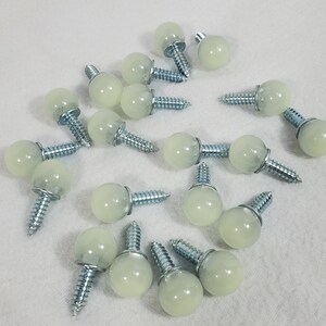 License Plate Screws Glow in the Dark White to Blue, Ready to Ship - Etsy