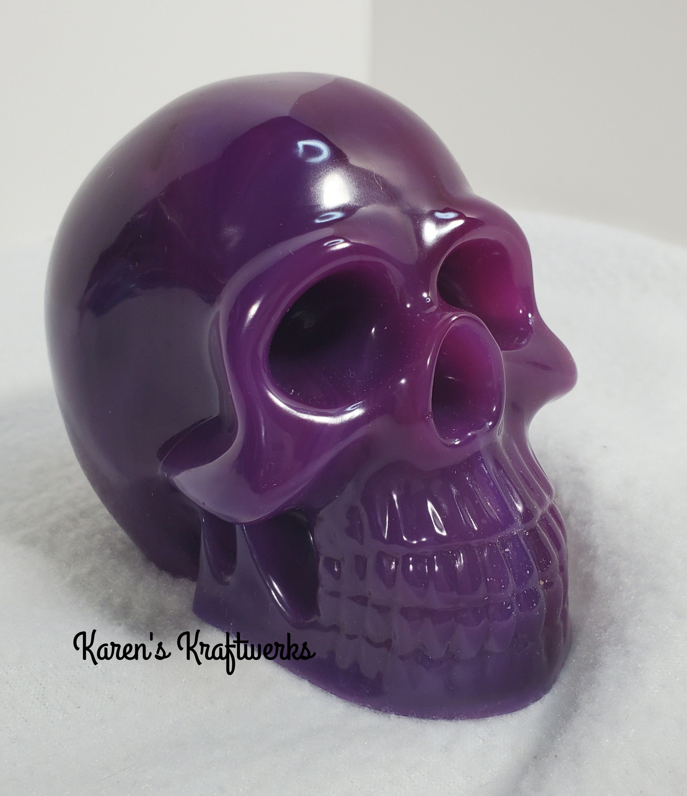 Skull, Resin, Glitter, Epoxy Skull, Halloween, Paperweight, Gift, Ready ...