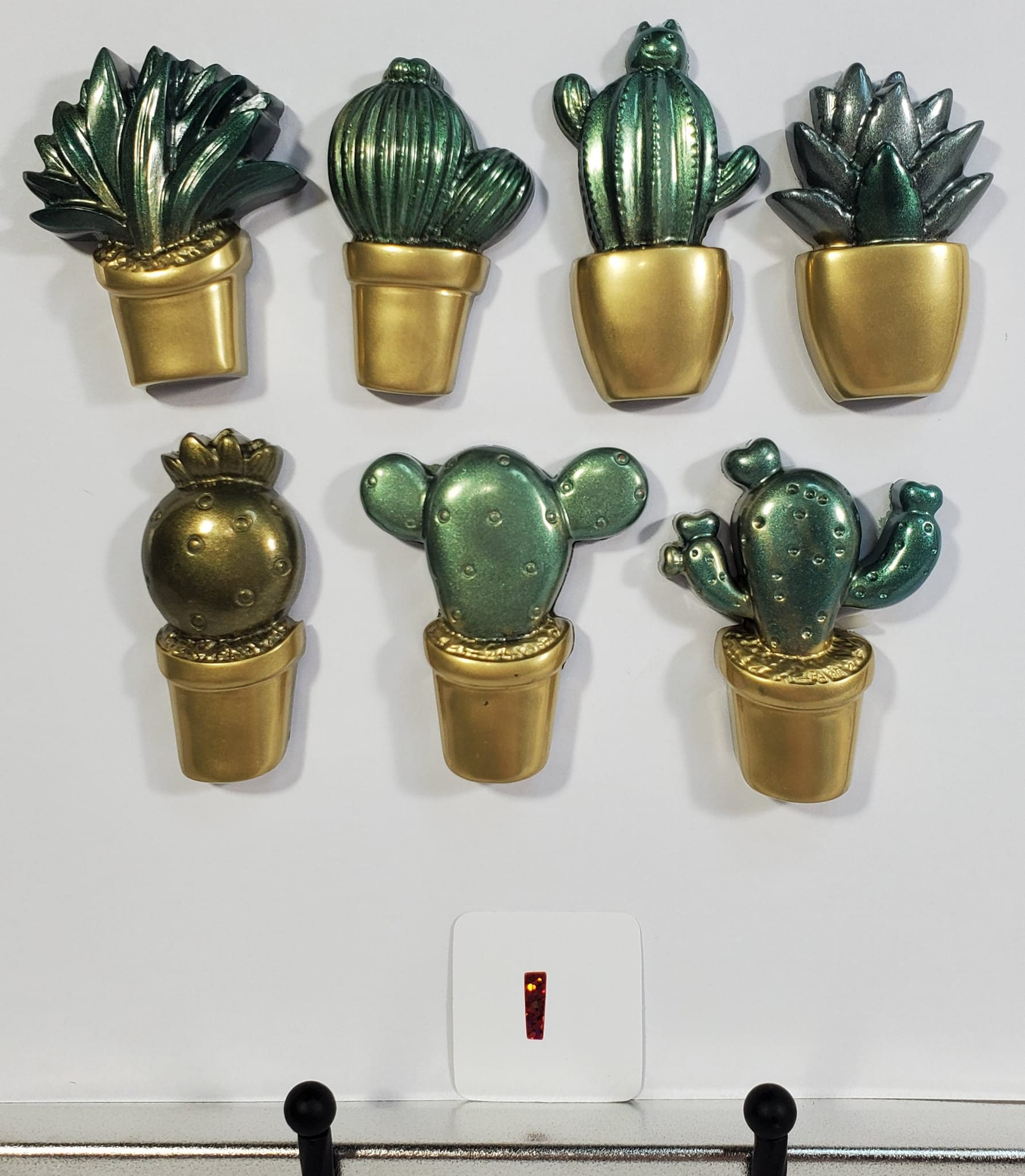 Cactus Magnets, 7 Piece Set, Refrigerator Magnet, Office, Succulent ...