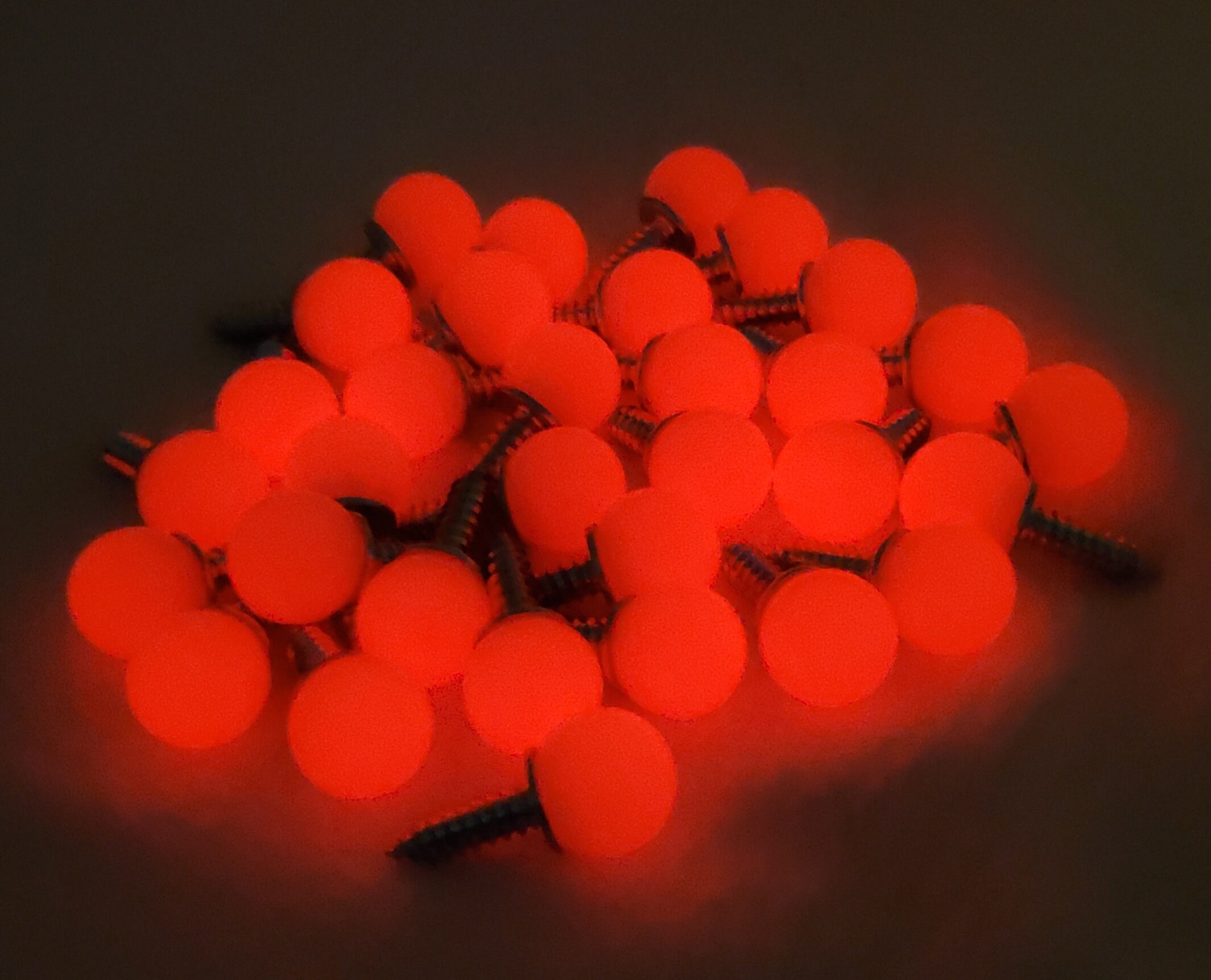 License Plate Screws Glow in the Dark Pink to Red, Ready to Ship - Etsy