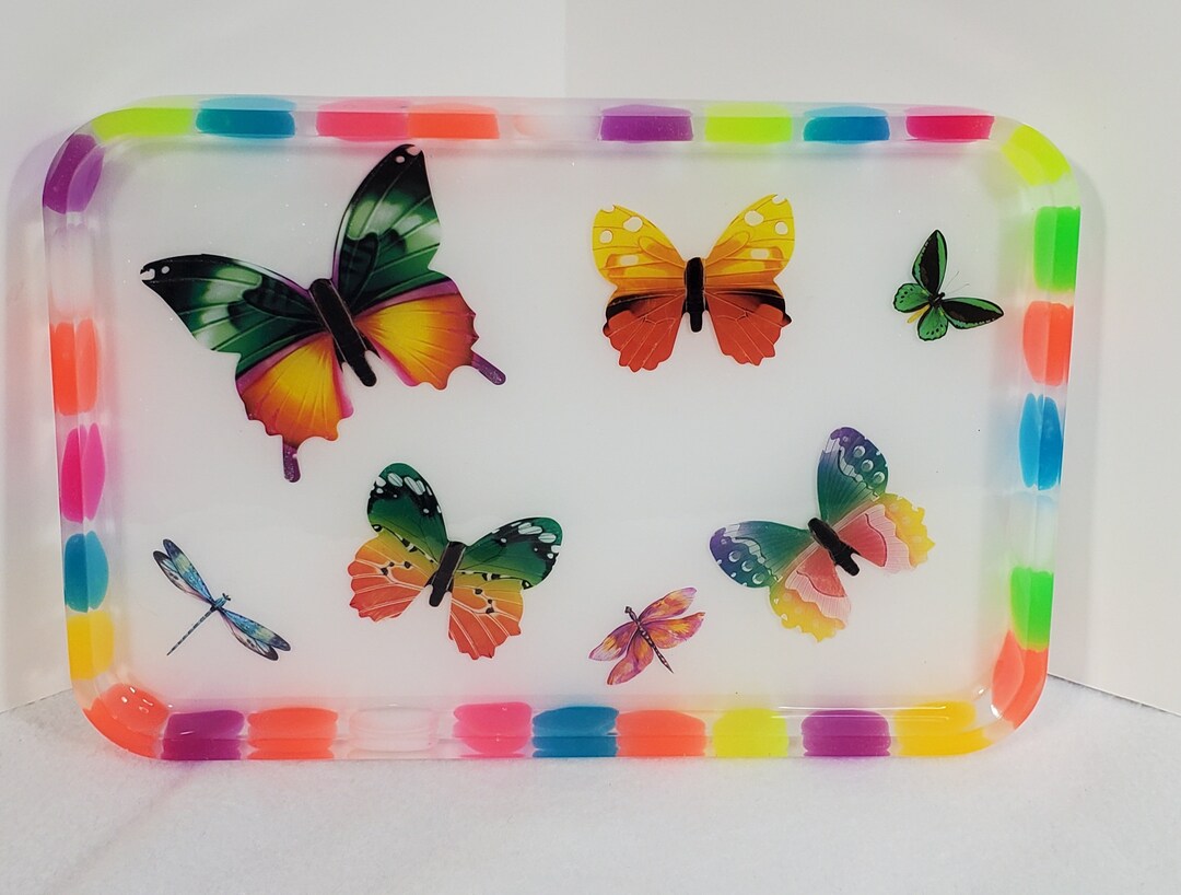 Tray, Large, Storage, Rolling, Resin, Multipurpose Tray, Vanity Tray ...