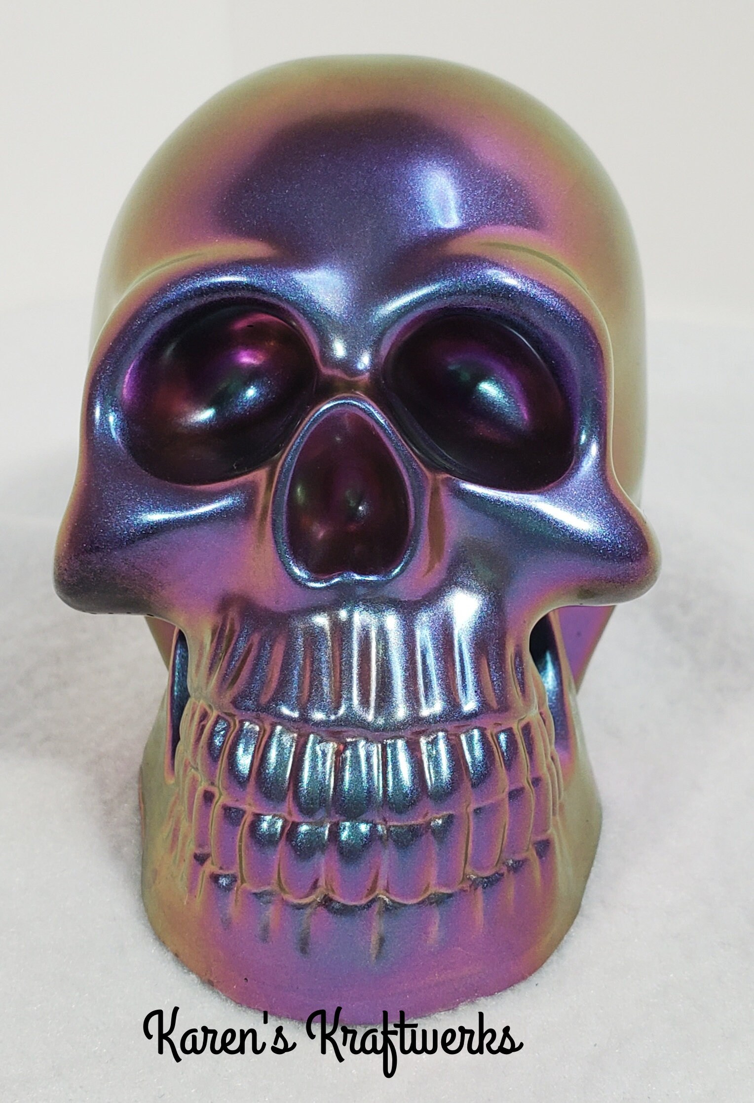 Skull Resin Color Shift Holographic Halloween - Etsy