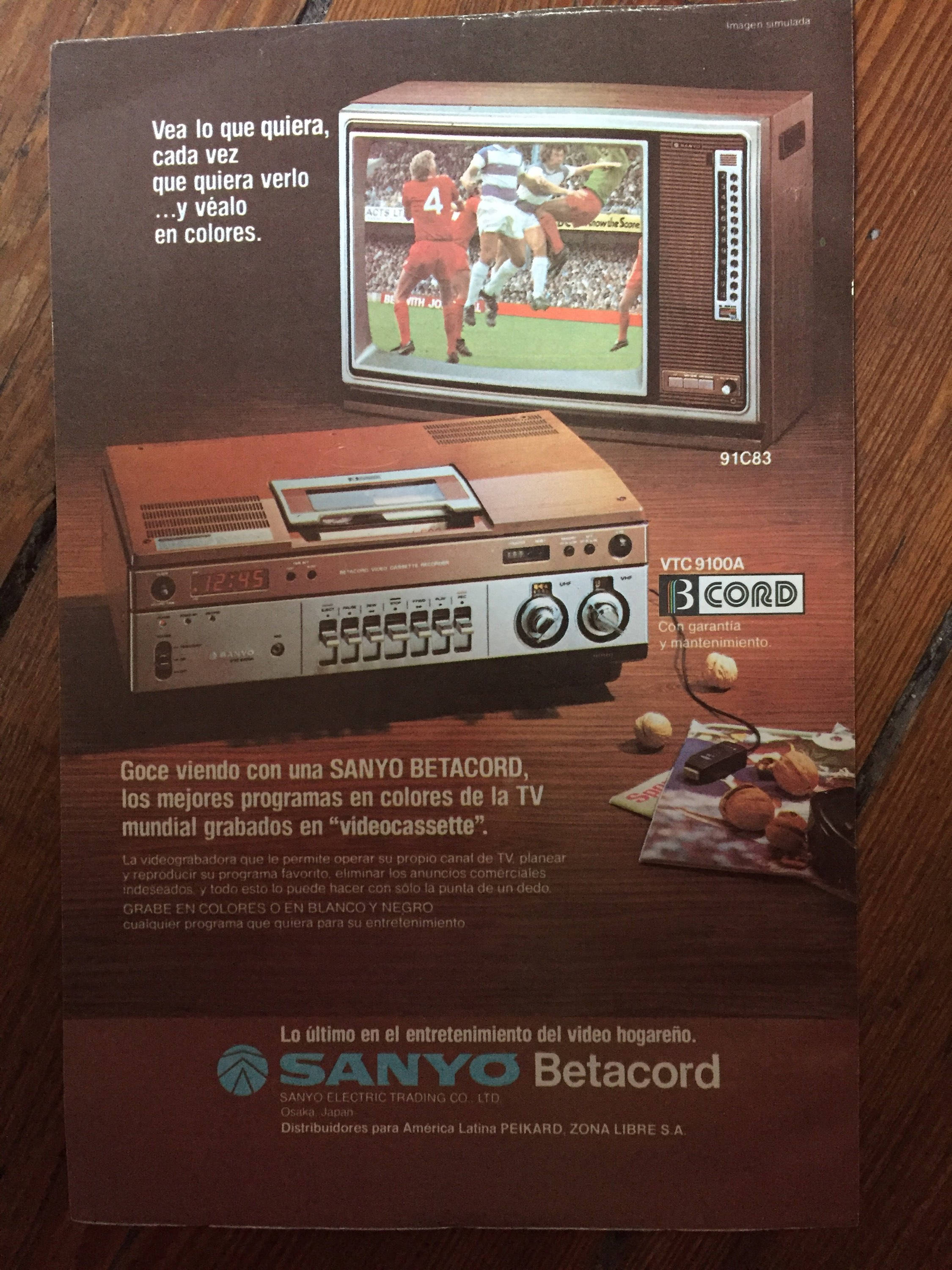 Sanyo Betacord y Sony Betamax 1979 dos anuncios vintage - Etsy España
