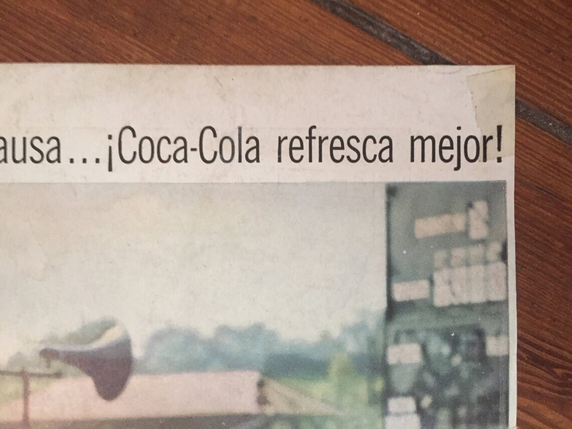Coca Cola 1960s Coke Vintage Ad Written in Spanish | Etsy