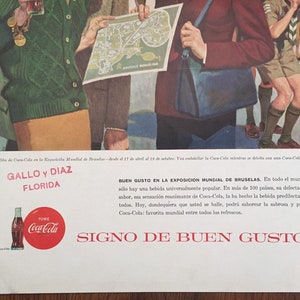 Coca Cola (1958) Coke, Vintage Ad - Written in Spanish - Coke ...