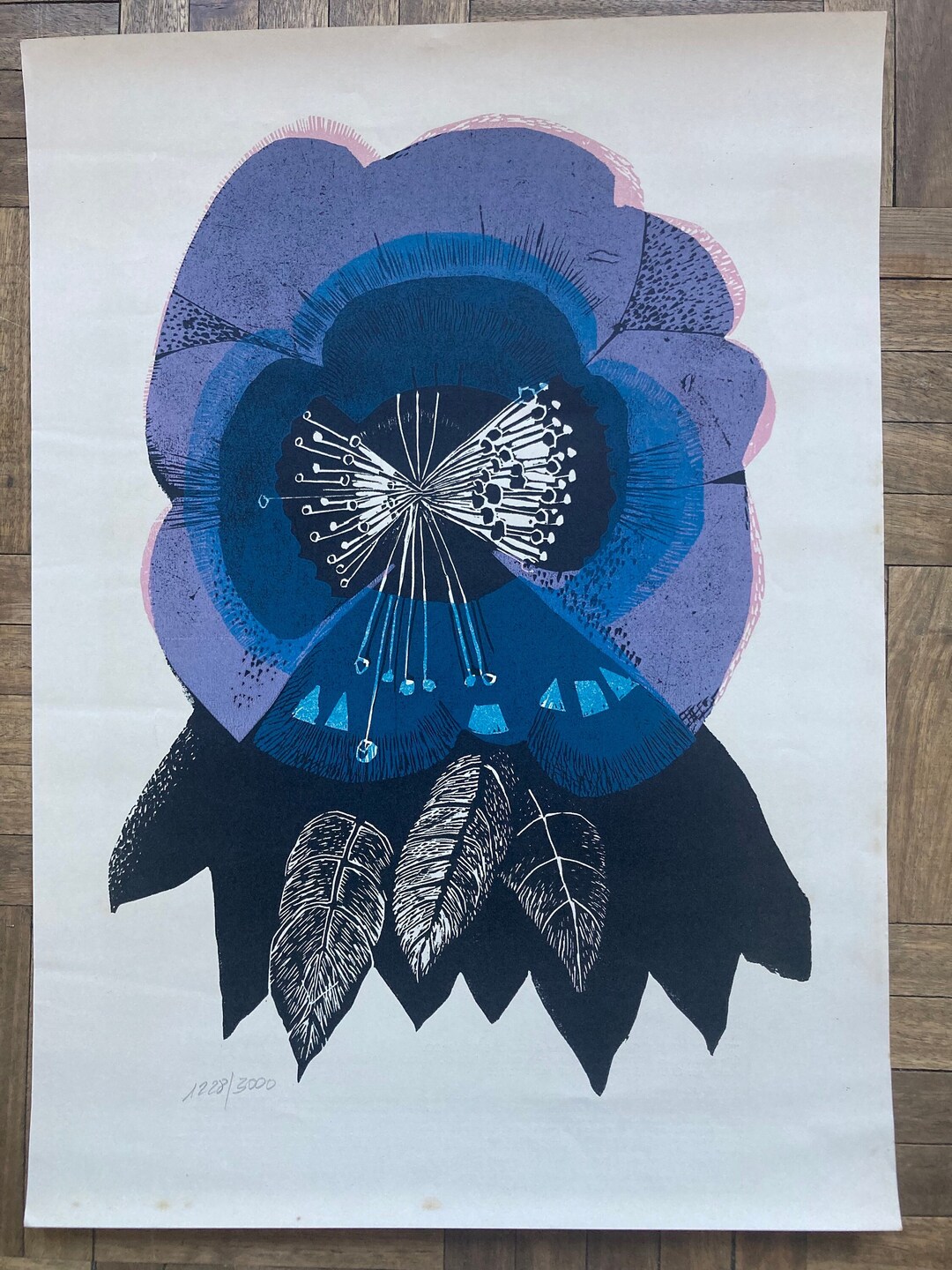 Linoleum Engraving by Gladys Afamado, 1977 Club De Grabado De ...