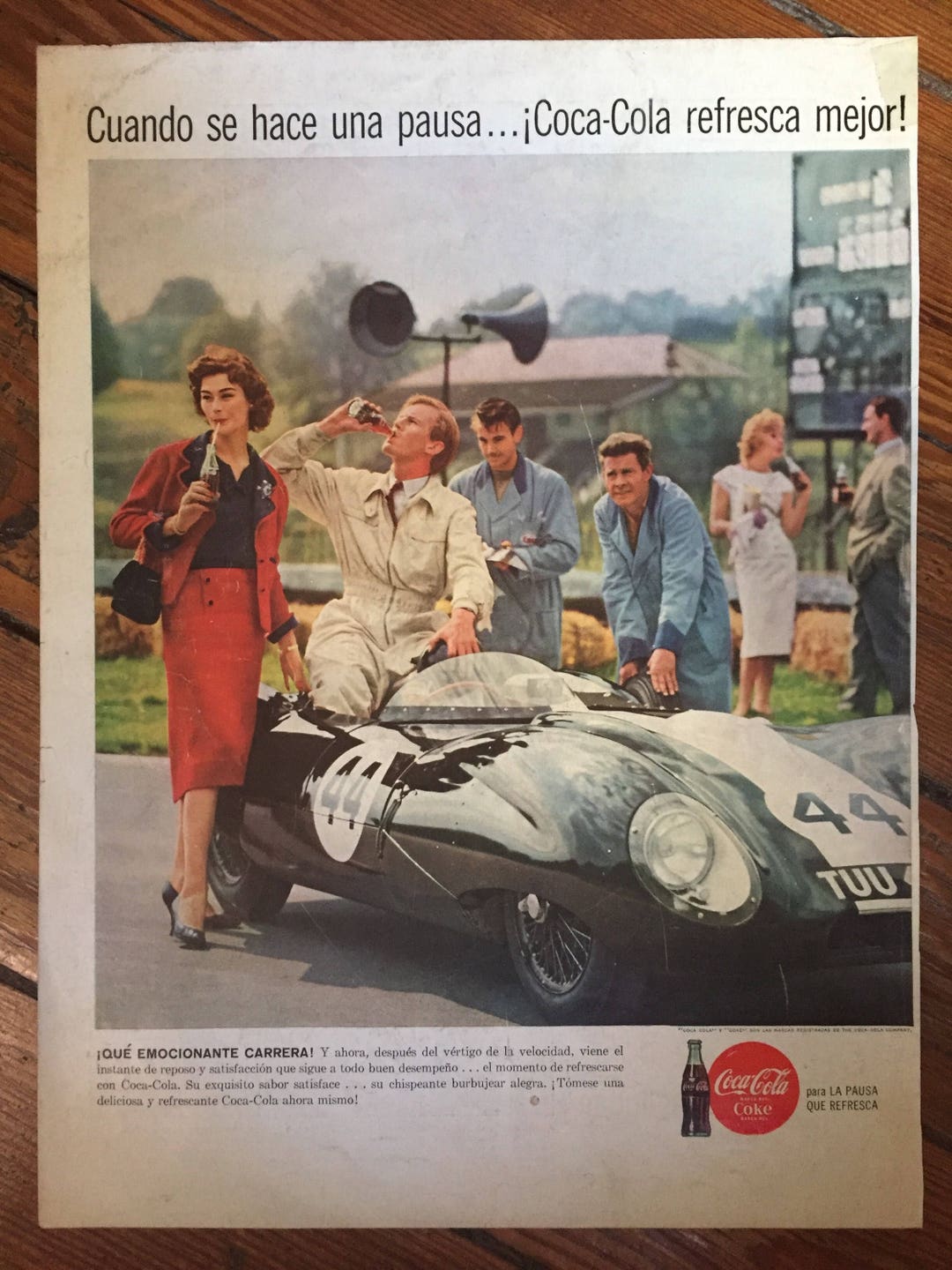 Coca Cola (1960s) Coke, Vintage Ad - Written in Spanish - Etsy