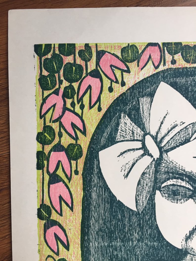 Xylography by Leonilda Gonzalez 1974 Club de Grabado de | Etsy