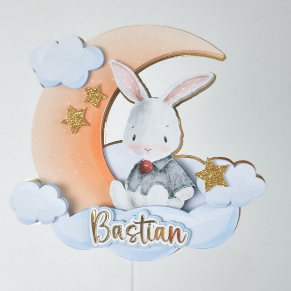 Rabbit Cake Topper - Etsy