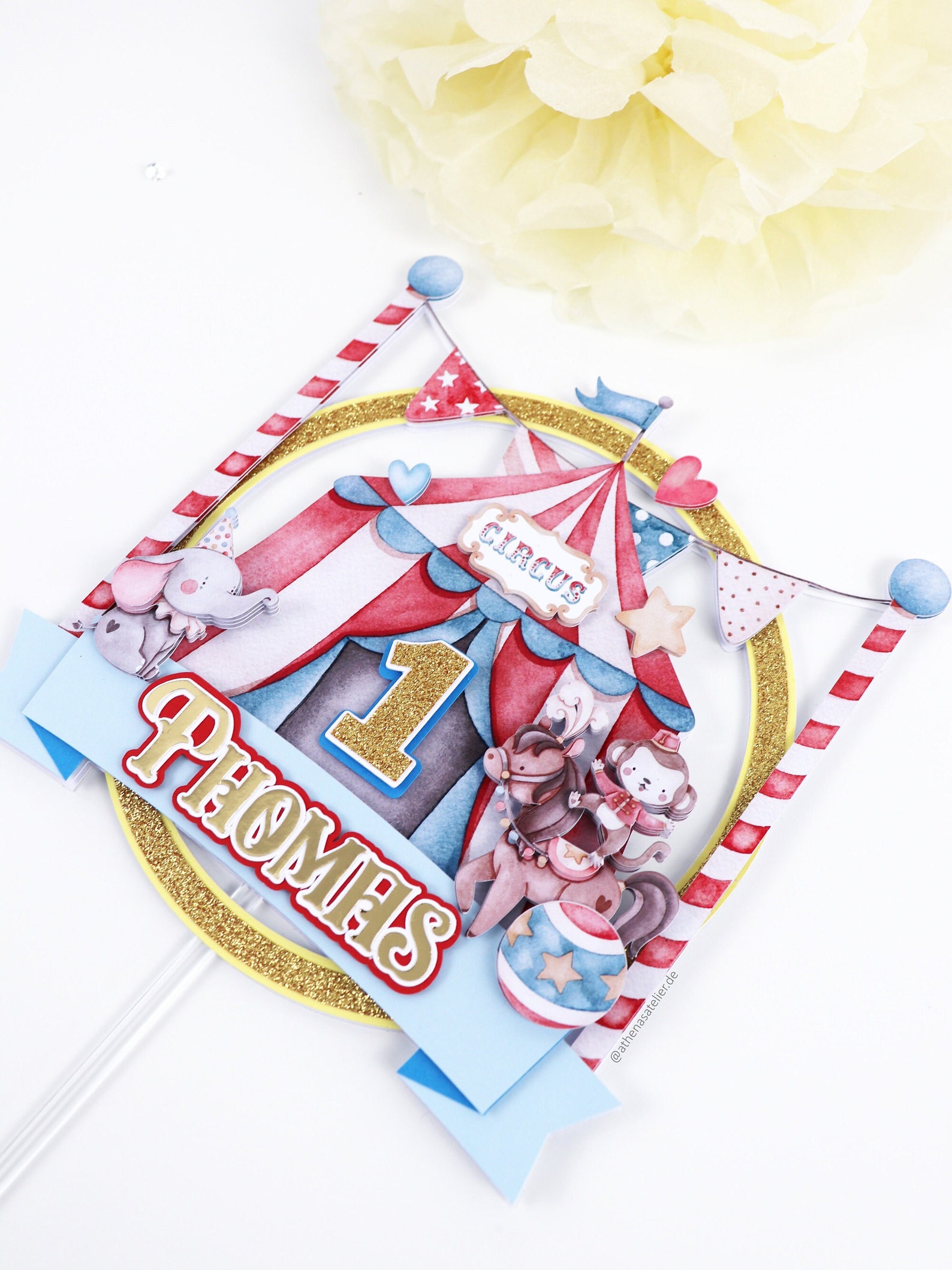 Circus Cake Topper, Circus Themed Party, Boy Circus Cake Topper, First ...