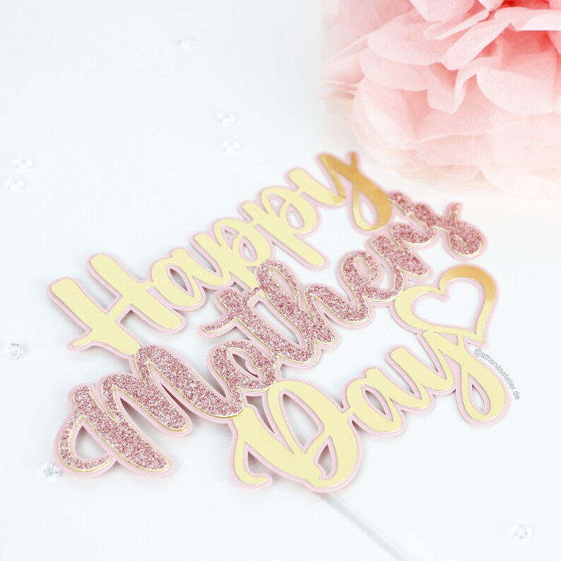 Mothers Day Cake Topper, Muttertagsgeschenk, Happy Mother's Day ...