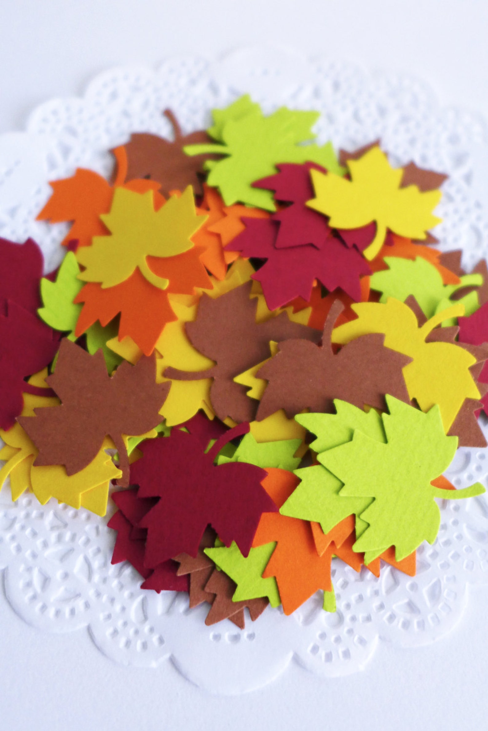 Autumn Leaves Confetti Maple Leaves Thanksgiving Decor Fall - Etsy