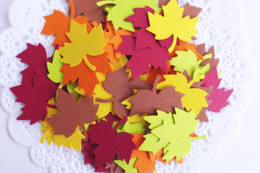 Autumn Leaves Confetti, Maple Leaves, Thanksgiving Decor, Fall in Love ...