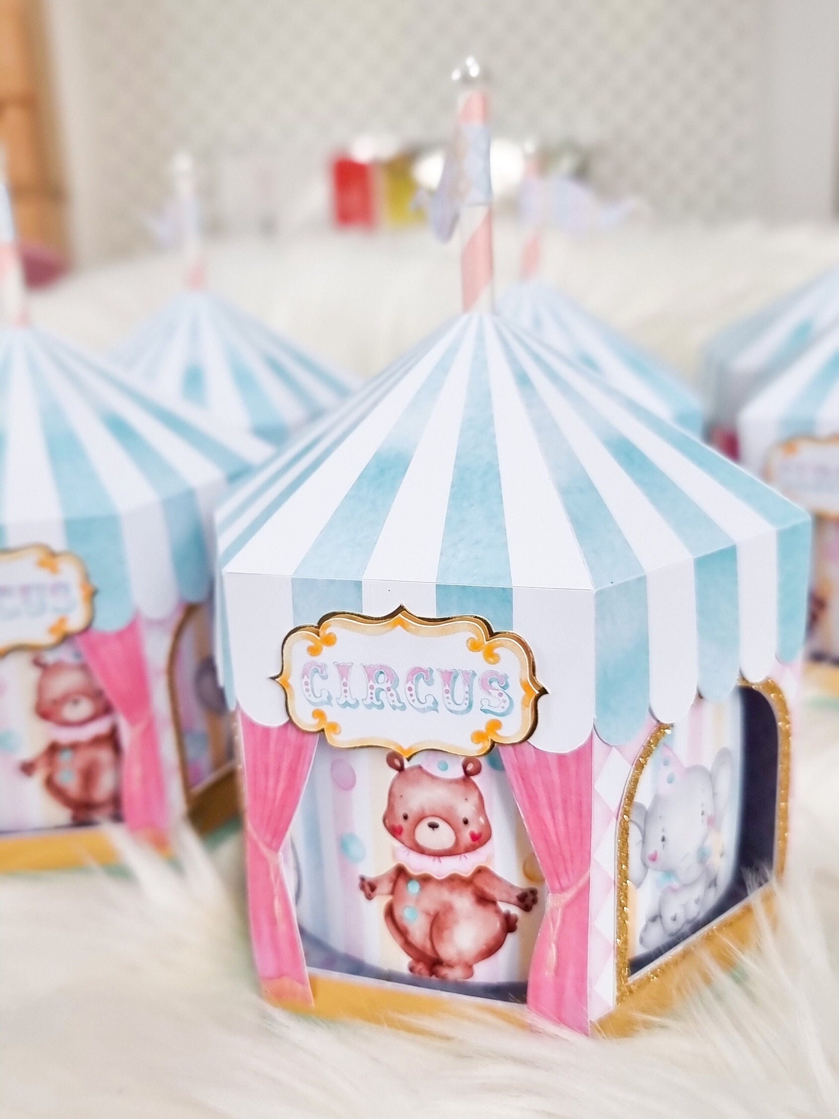 Pink Circus Carousel Centerpiece, Interactive Party Table Decoration ...