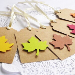 Autumn Leaf Tags, Fall in Love Bridal Shower, Autumn Decoration, Fall ...