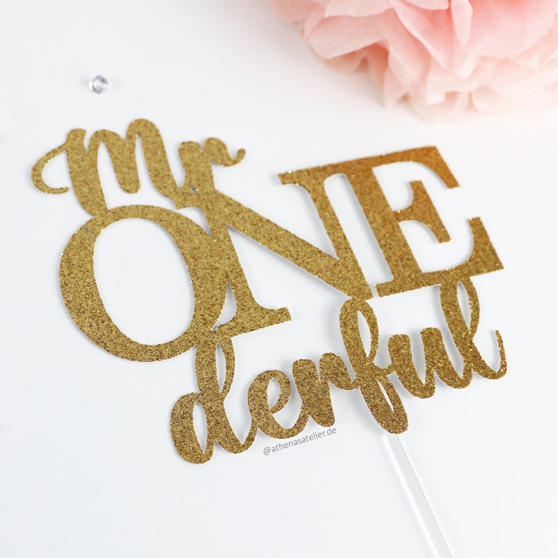 Mr Onederful Cake Topper, One Cake Topper, 1. Geburtstag, First ...