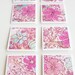 Cute Stationery Set, Floral Pink and Mint Mini Cards With Envelopes ...