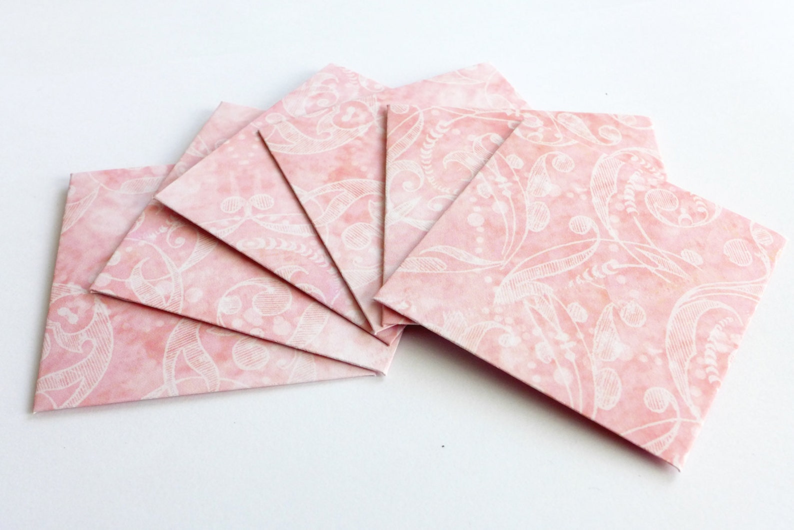 Floral Pink Mini Envelopes, Handmade Envelopes, Square Envelopes, Love ...