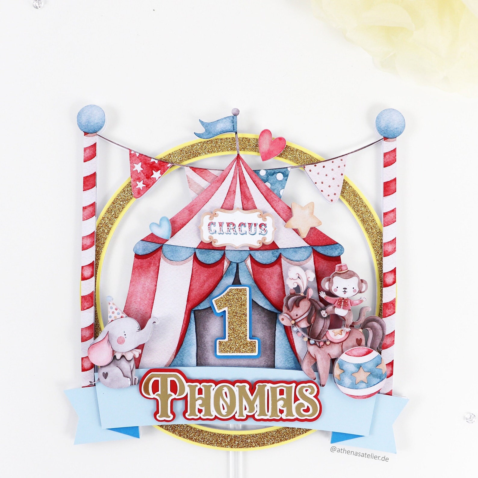 Circus Cake Topper, Circus Themed Party, Boy Circus Cake Topper, First ...