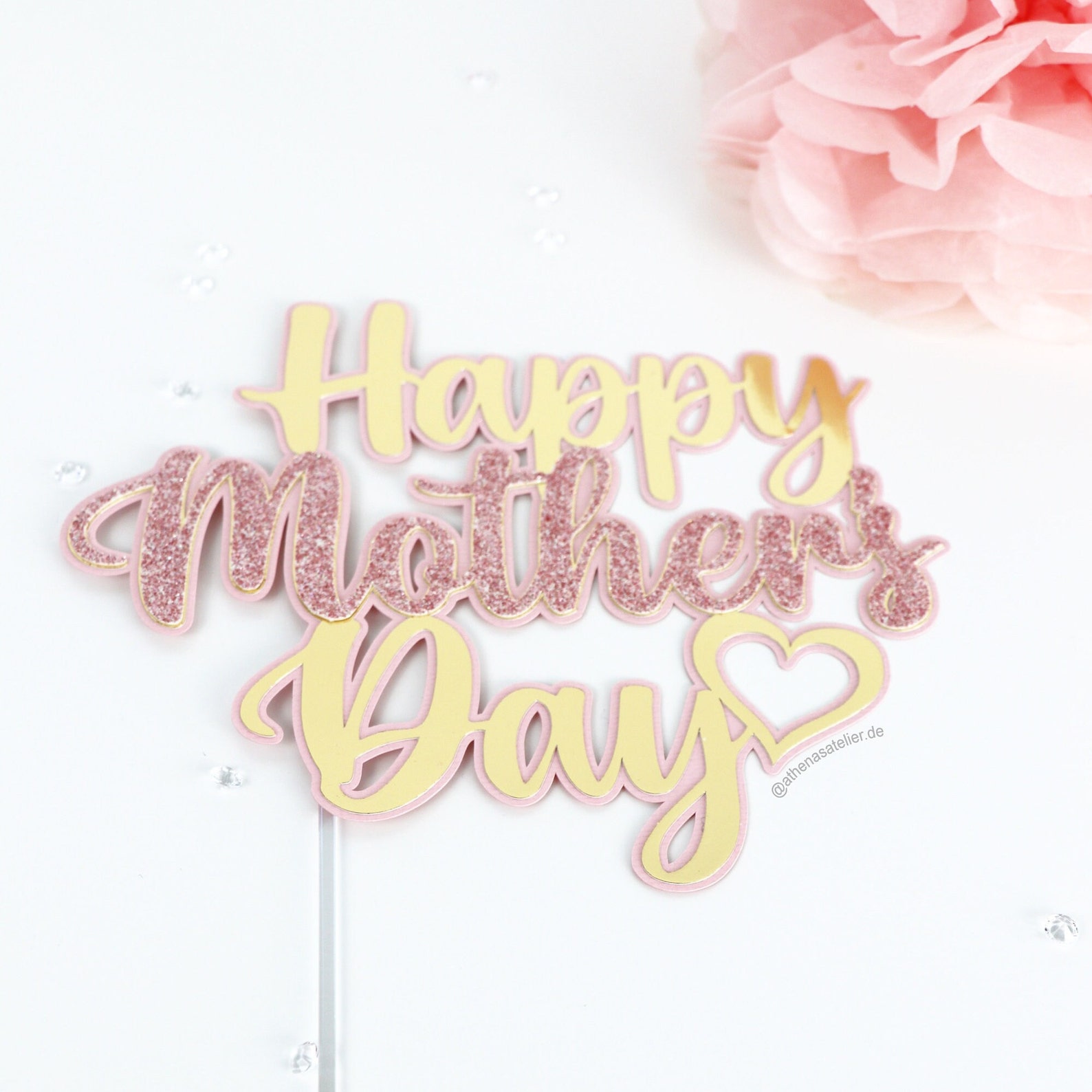 Mothers Day Cake Topper, Muttertagsgeschenk, Happy Mother's Day ...