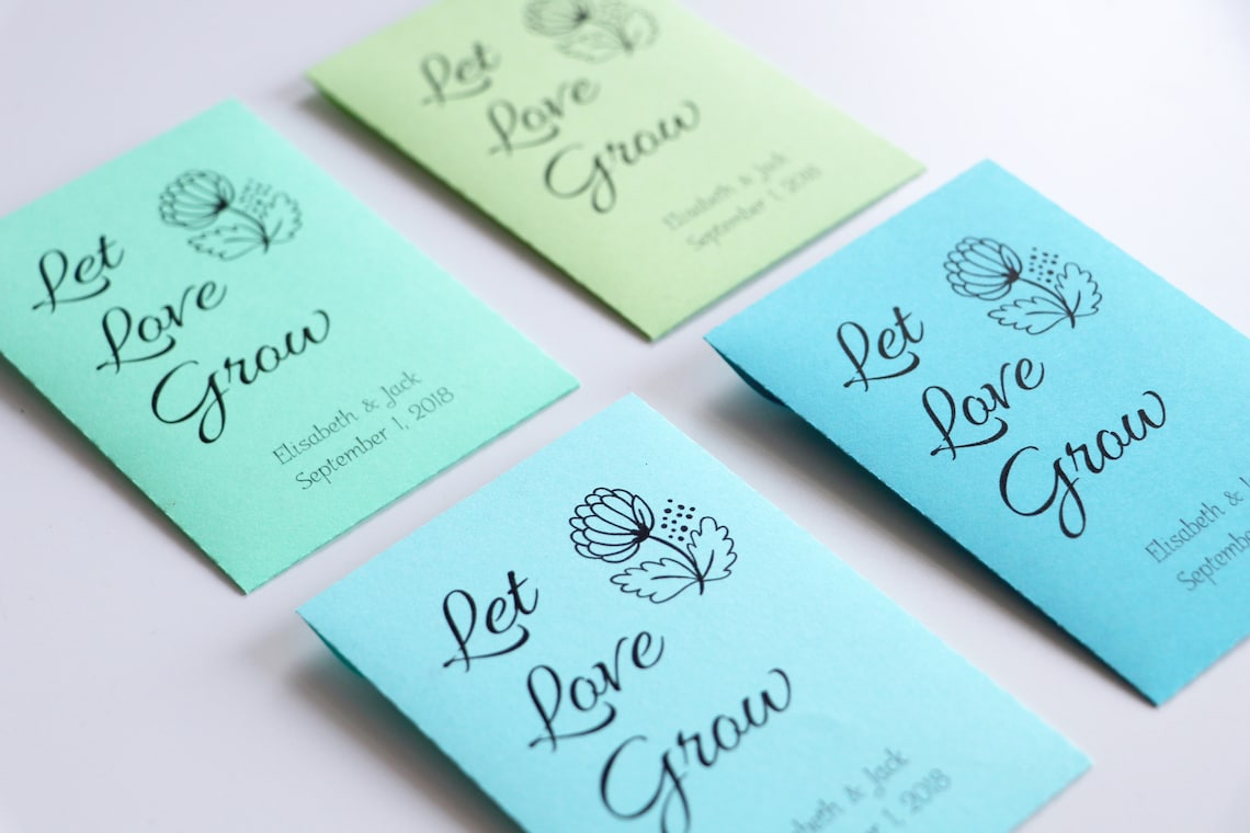 Custom Seed Packet Envelopes Wedding Favors Personalized - Etsy
