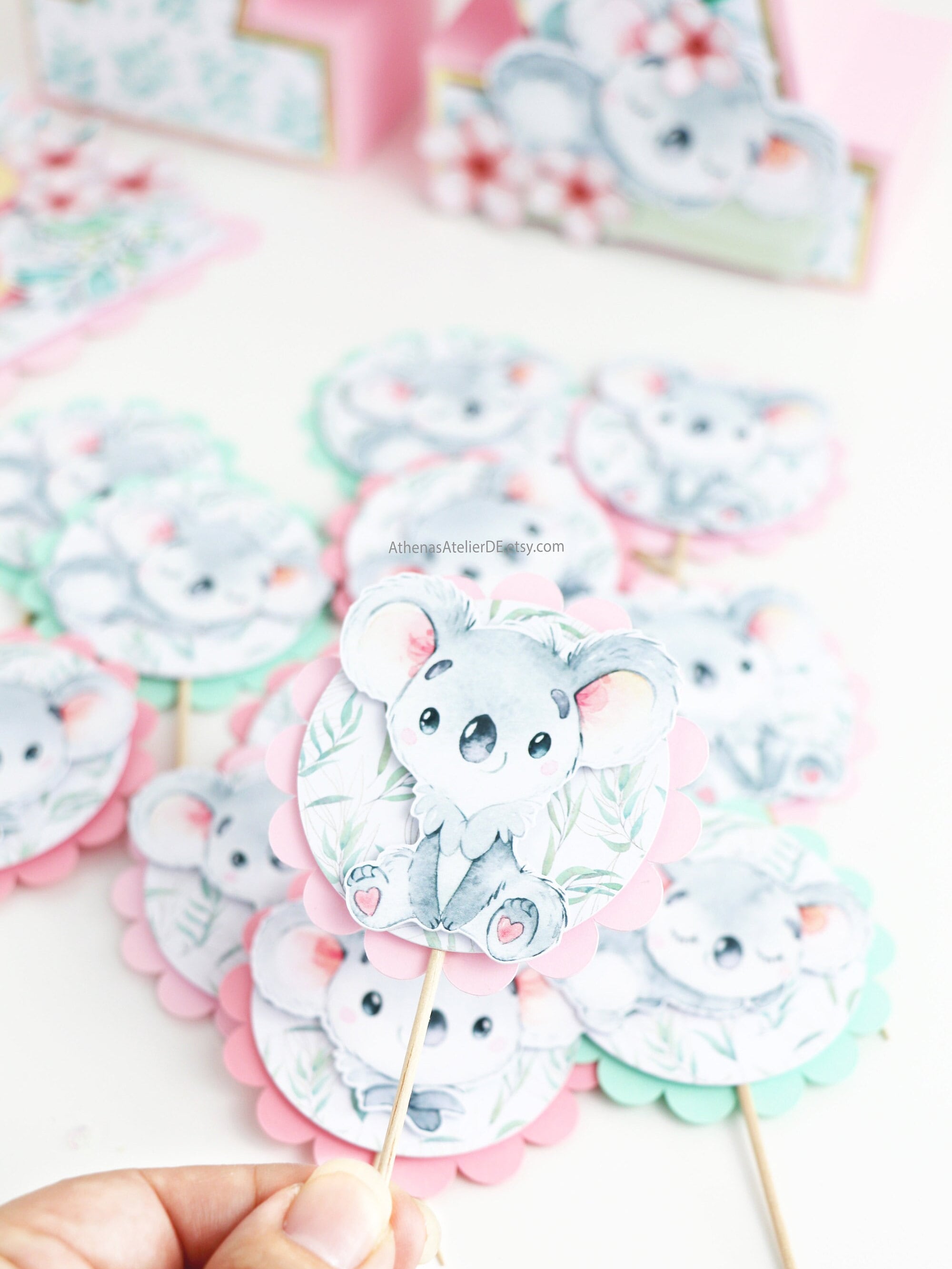 Baby Shower Koala Cupcake Toppers at Broderick Evenson blog