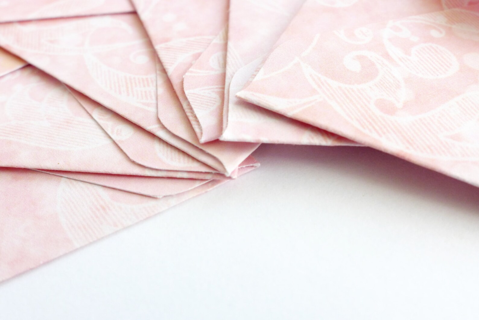 Floral Pink Mini Envelopes, Handmade Envelopes, Square Envelopes, Love ...
