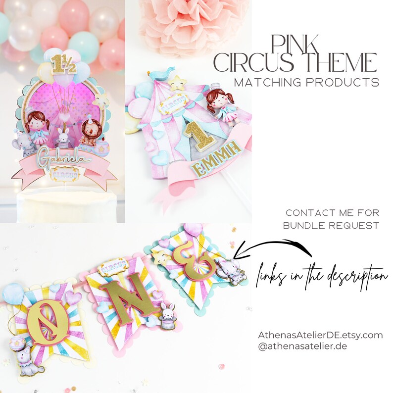 Pink Circus Carousel Centerpiece, Interactive Party Table Decoration ...
