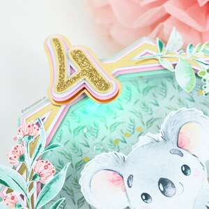 Koala Cake Topper, Name Cake Topper, Personalized Cake Topper, Baby ...