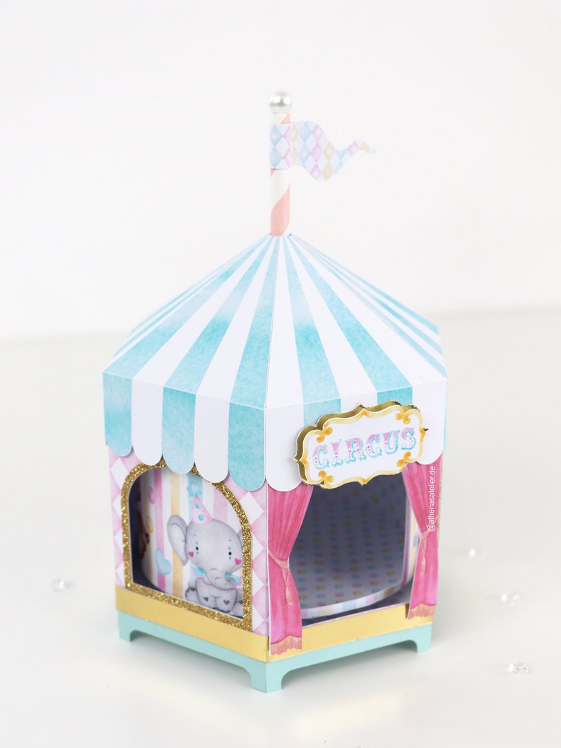 Pink Circus Carousel Centerpiece, Interactive Party Table Decoration ...