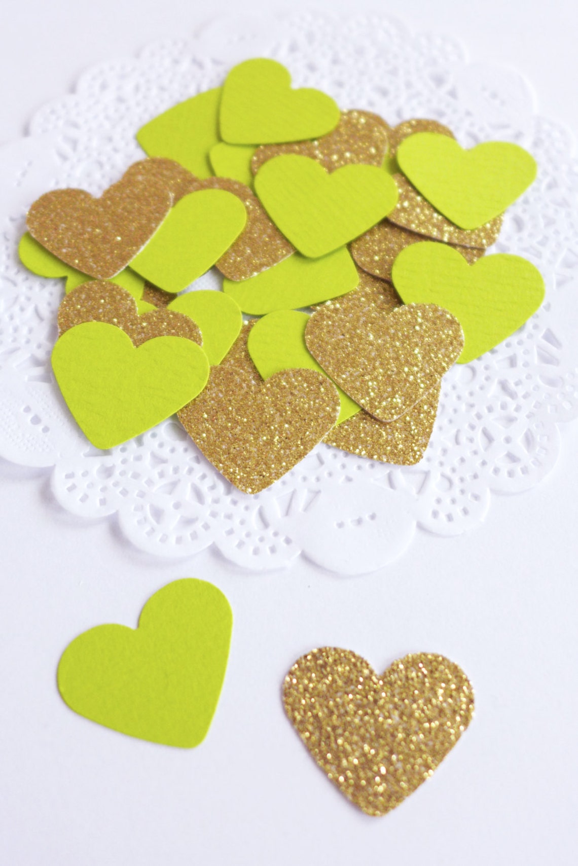 Lime Green and Gold Confetti Glitter Confetti Wedding - Etsy
