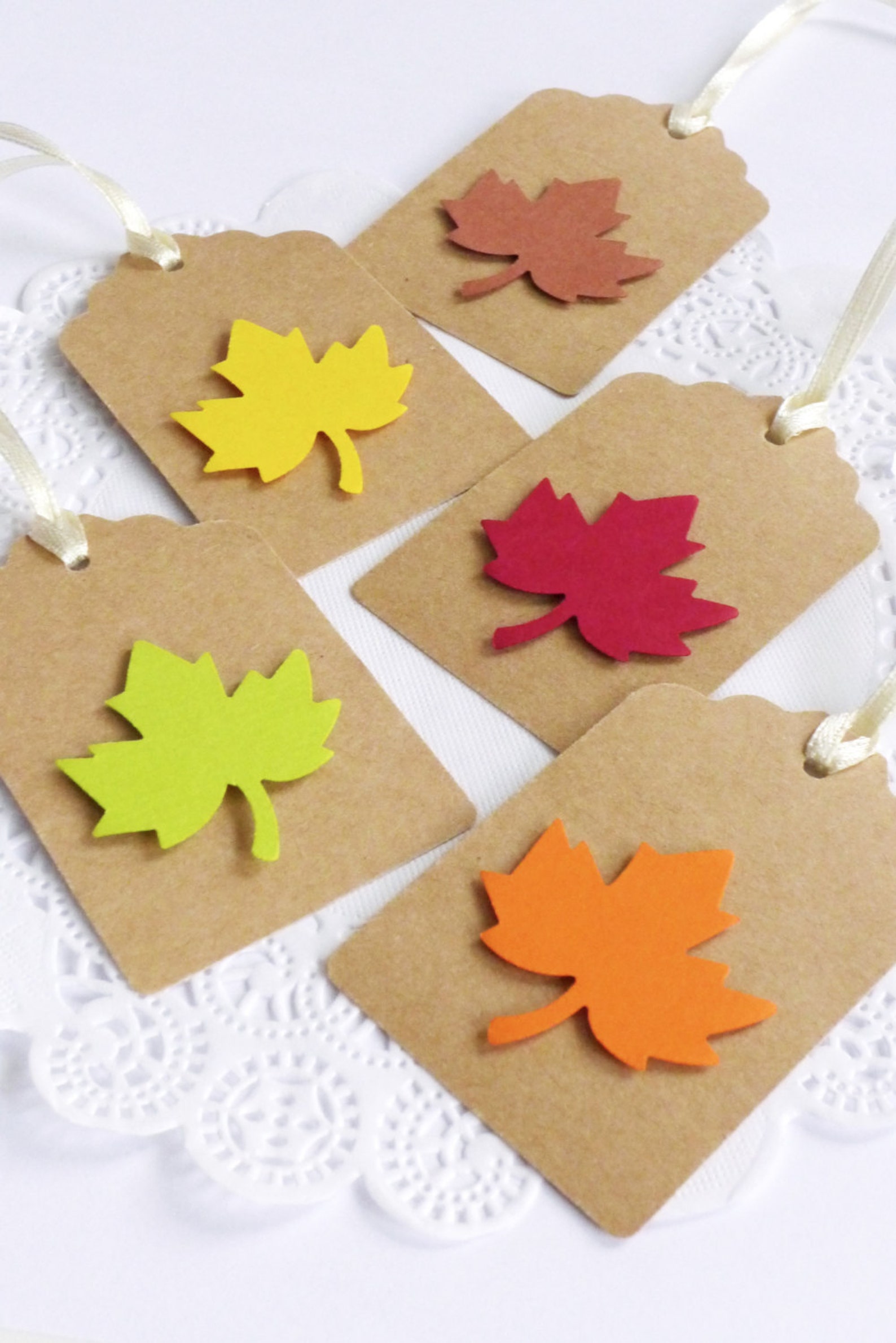 Autumn Leaf Tags Fall in Love Bridal Shower Autumn - Etsy
