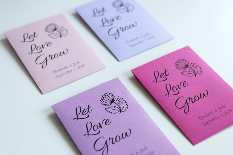Custom Seed Packet Envelopes Wedding Favors Personalized - Etsy