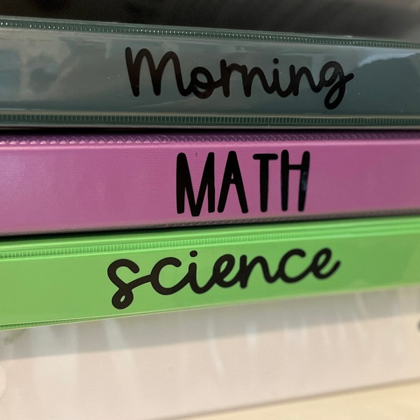 Custom Binder Subject Stickers - Etsy