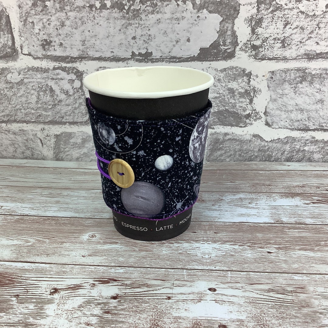 Space Cup Cosy, Planets Reusable Drinks Sleeve, Handmade - Etsy