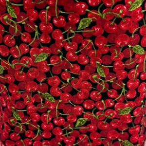 Cherry Fabric Basket, Cherries Storage Bin, Handmade - Etsy