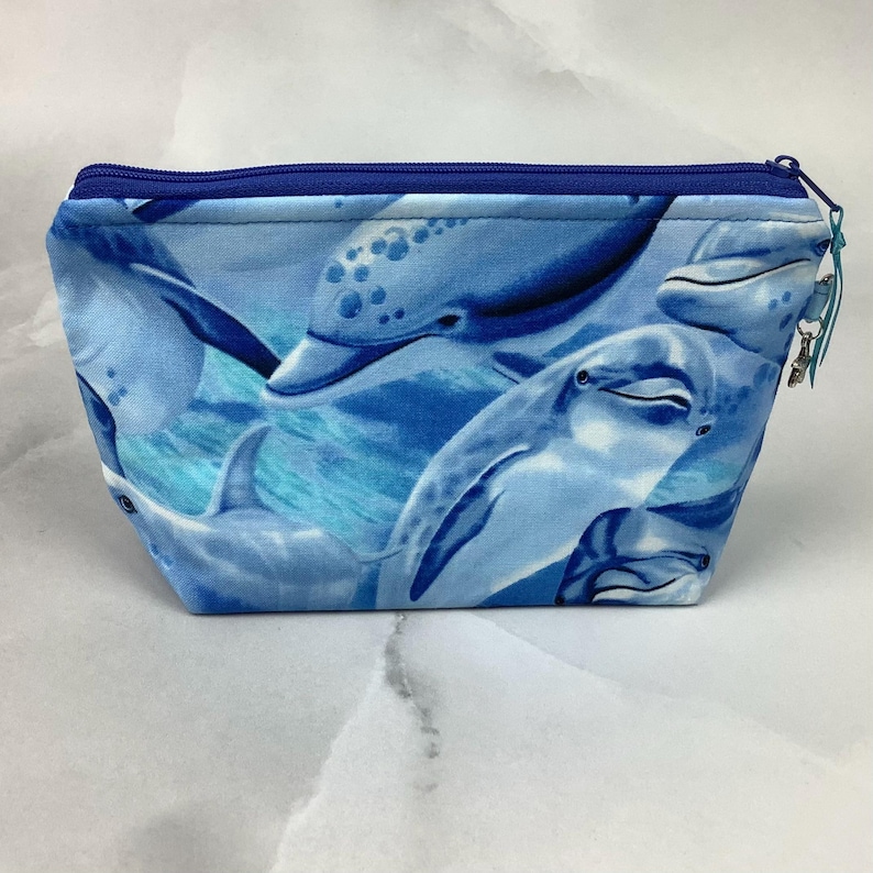 Dolphins Zip Bag, Dolphin Zip Case, 2 Size Options, Handmade - Etsy