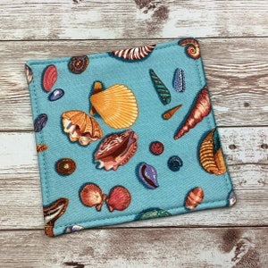 Sea Shells Fabric Coasters, Set of 4, Handmade - Etsy